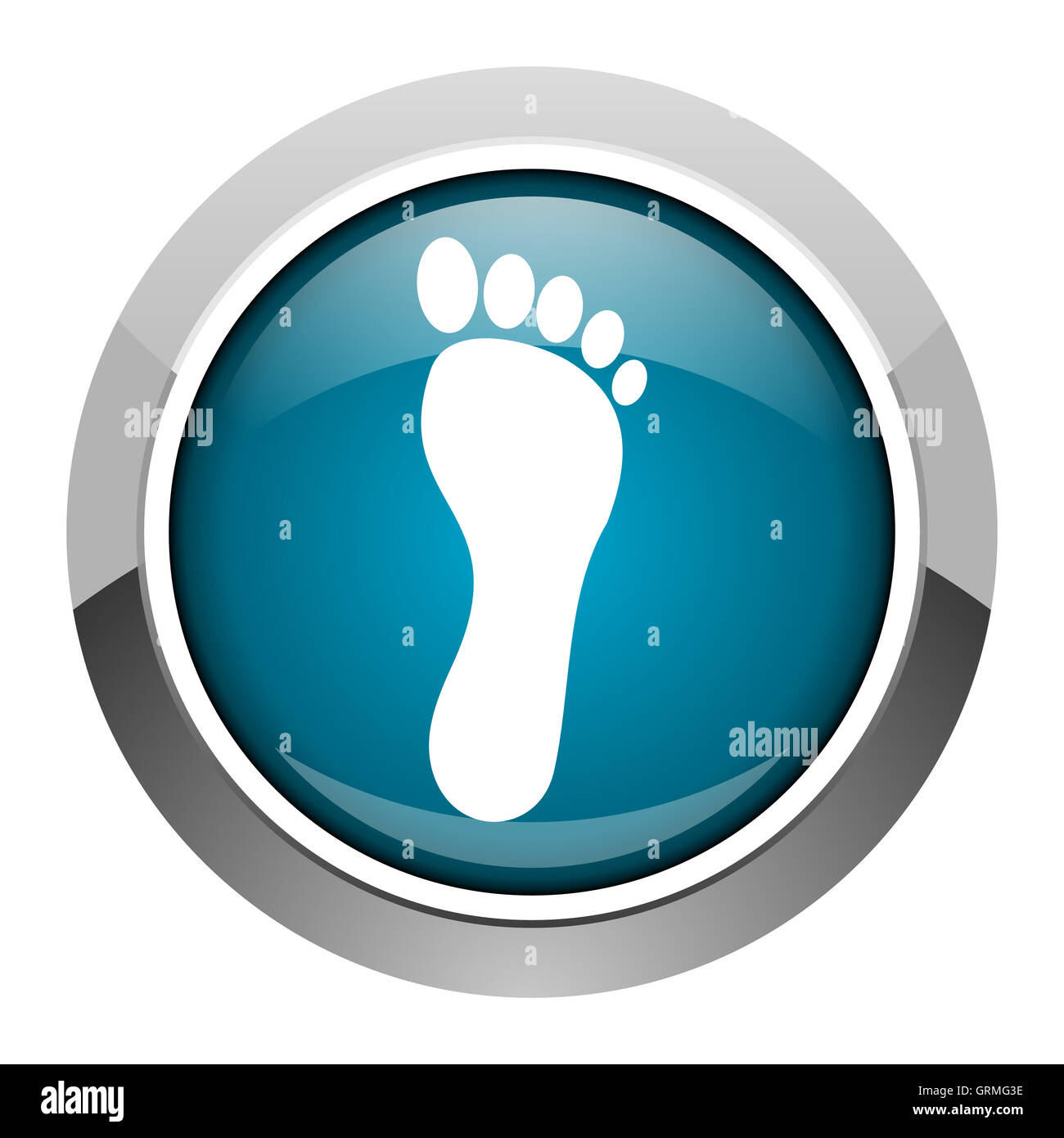 Foot Print Icon Blue Internet High Resolution Stock Photography and ...