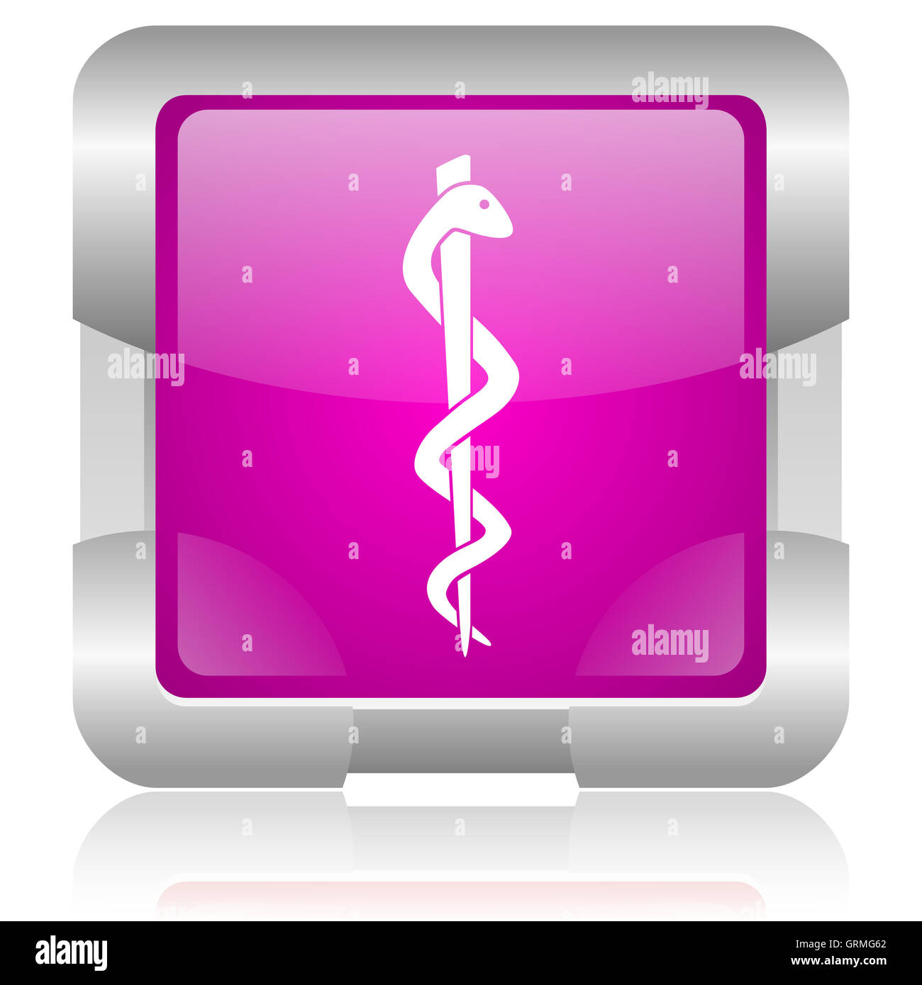 Caduceus medical symbol icon metal hi-res stock photography and images ...