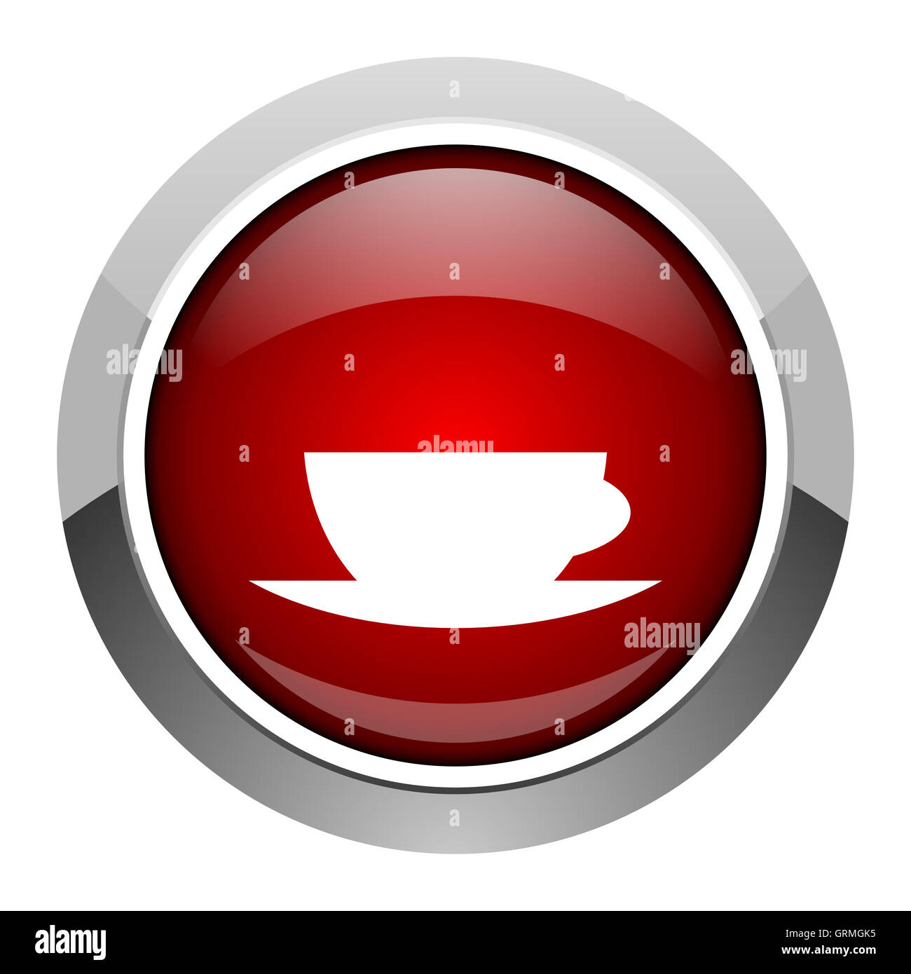 Tea coffee icon red circle hi-res stock photography and images - Alamy