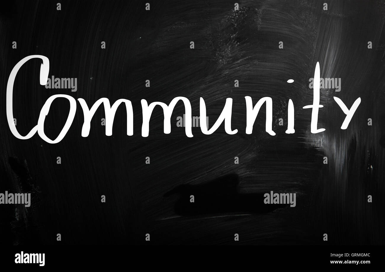 Community chalkboard hi-res stock photography and images - Alamy