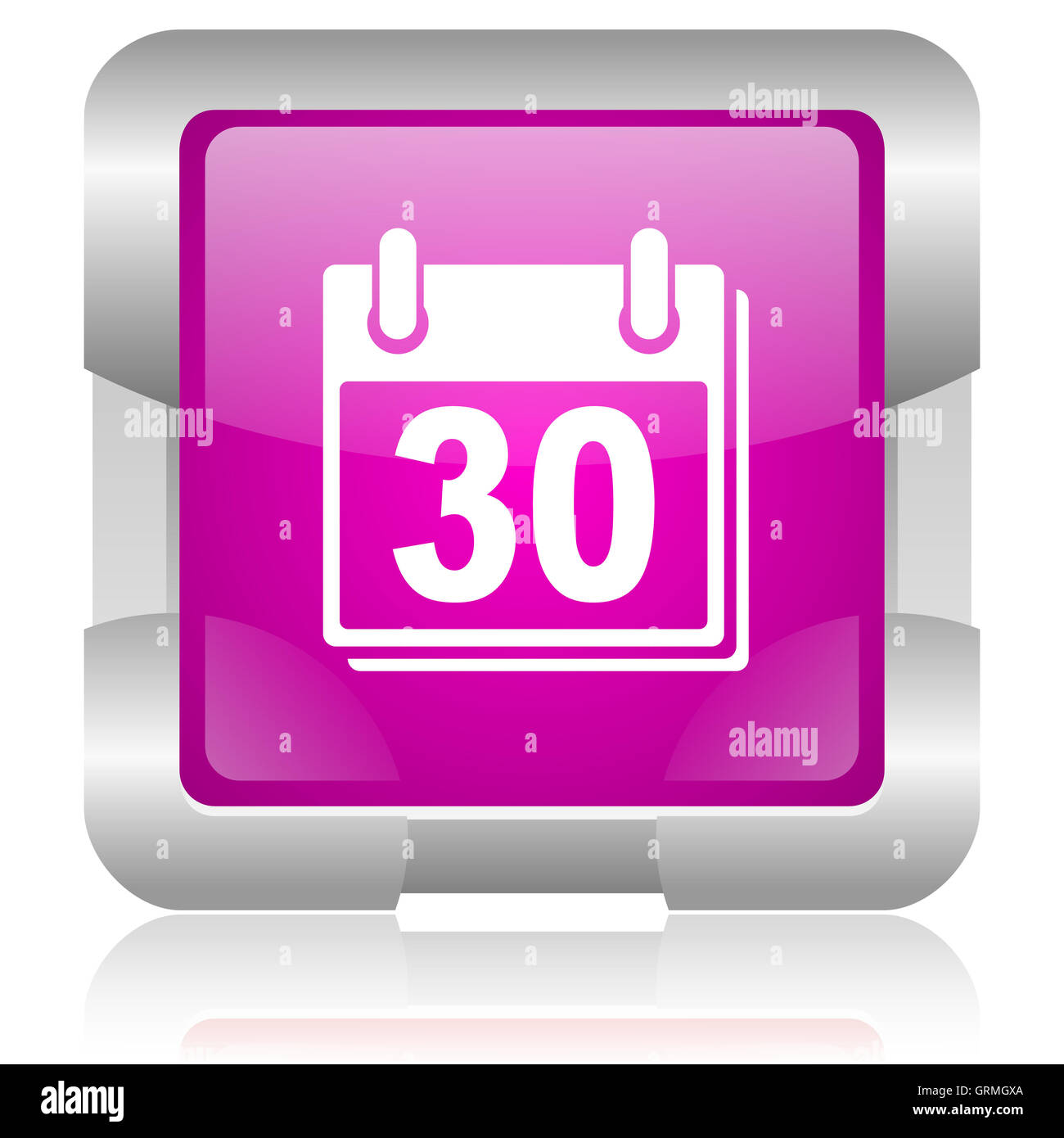 calendar pink square web glossy icon Stock Photo - Alamy