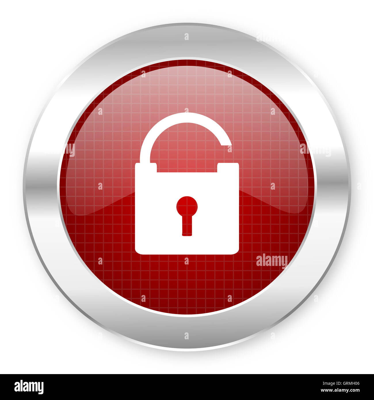 Red locked padlock icon Cut Out Stock Images & Pictures - Alamy