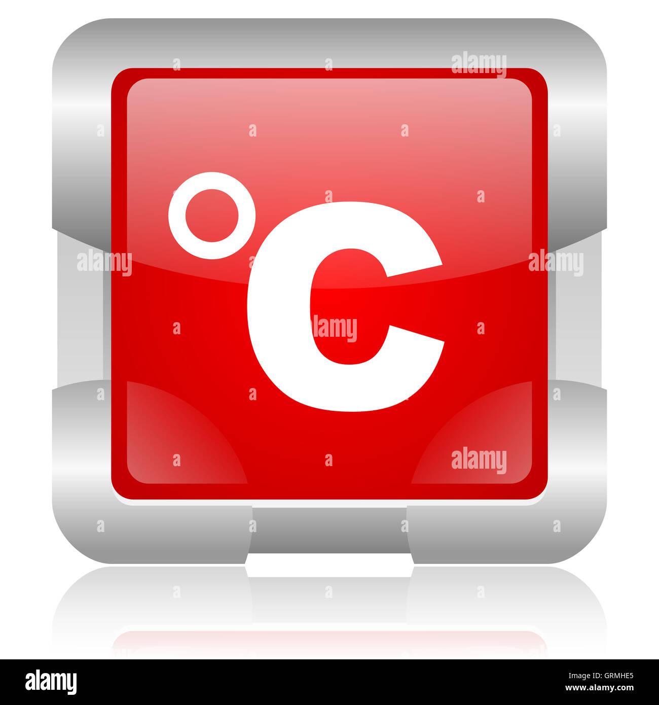 celsius red square web glossy icon Stock Photo - Alamy