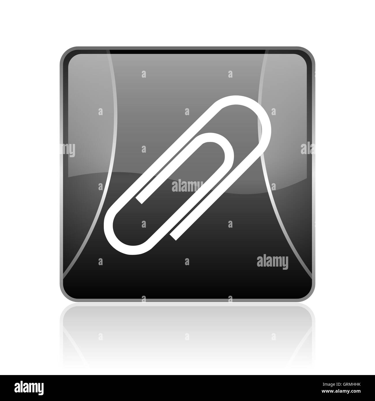 Paper clip icon Black and White Stock Photos & Images - Alamy