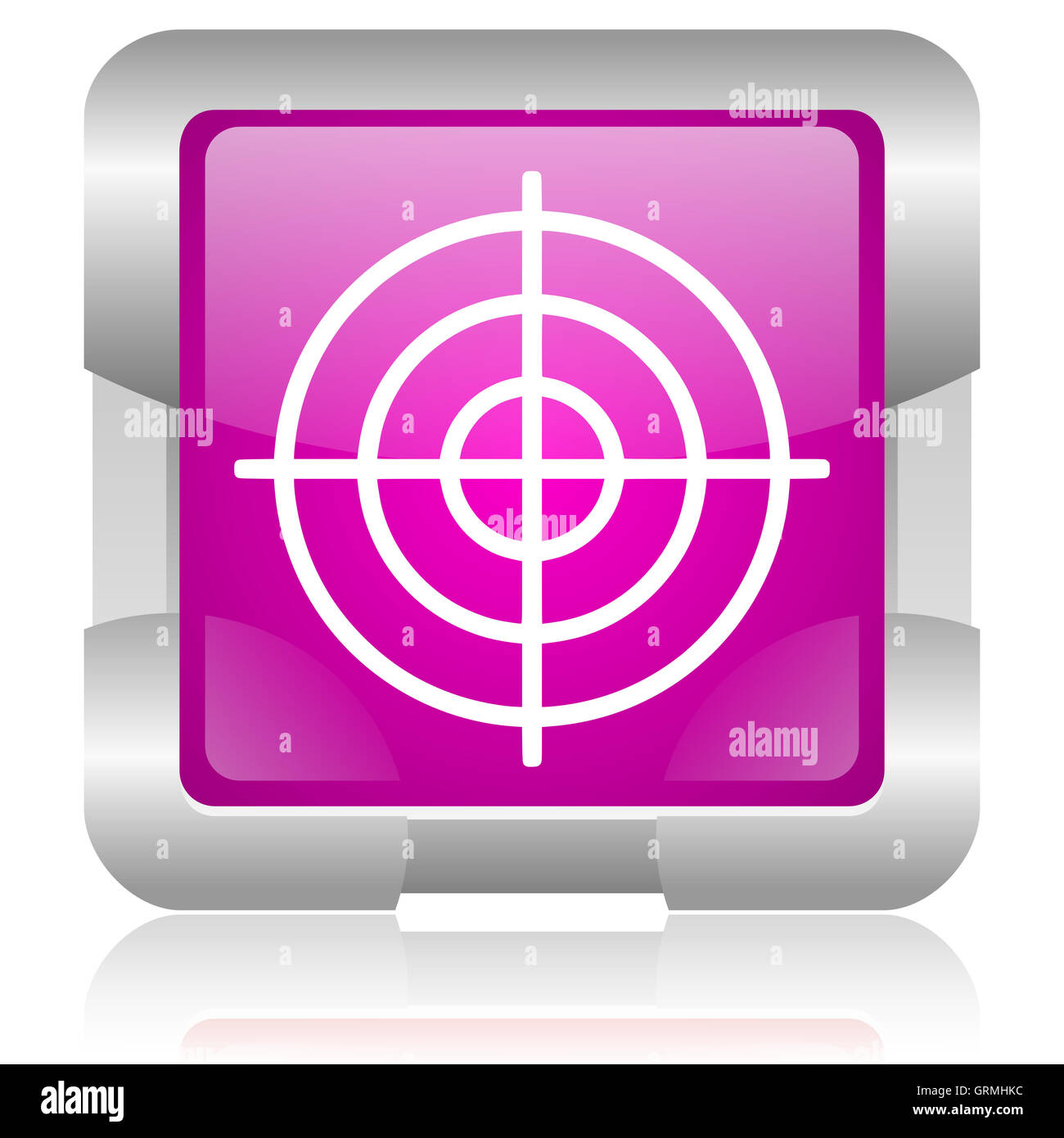 target pink square web glossy icon Stock Photo - Alamy