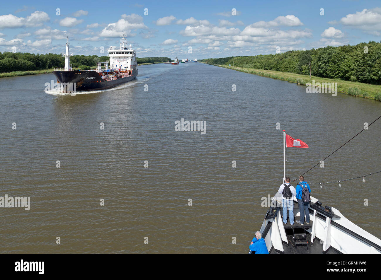 steam icebreaker ´Stettin´ on its way from Hamburg to Kiel, Kiel Canal ...