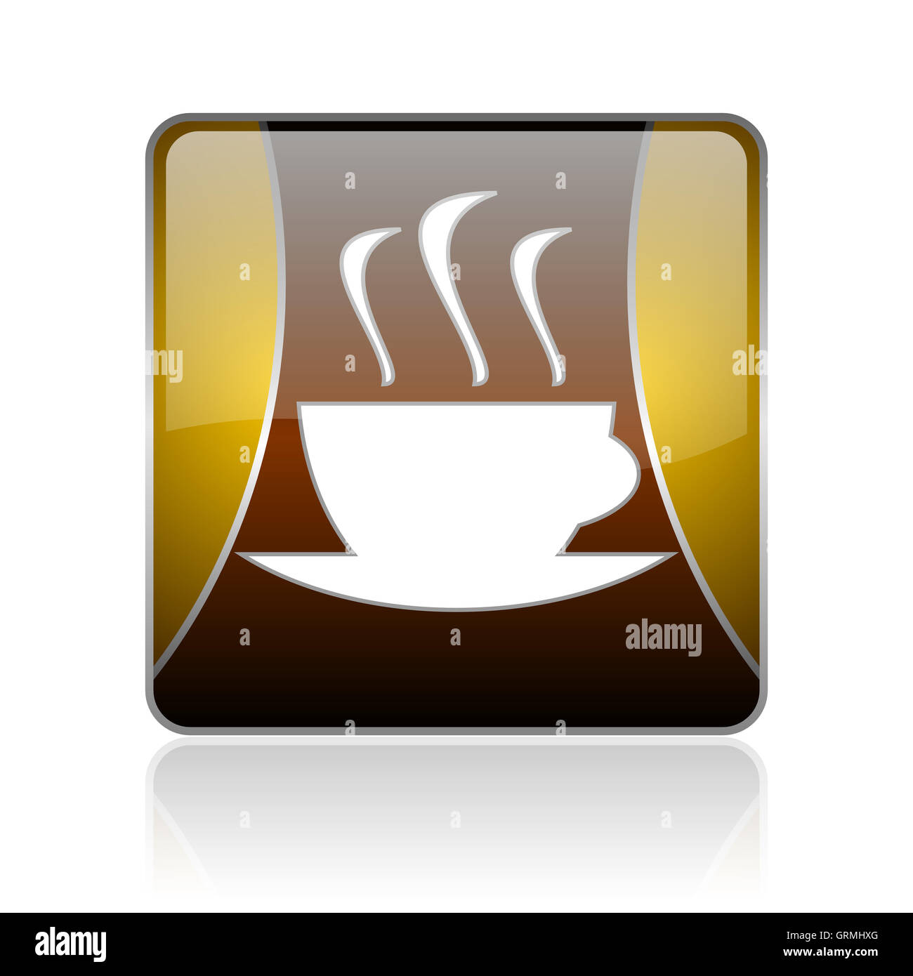 Golden coffee icon hi-res stock photography and images - Alamy