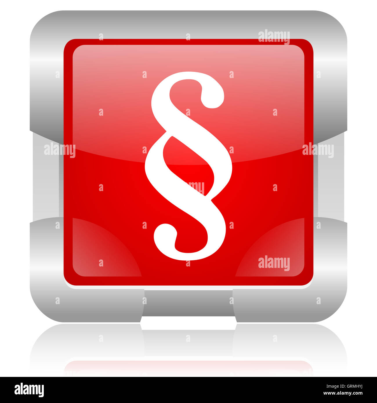 paragraph red square web glossy icon Stock Photo - Alamy