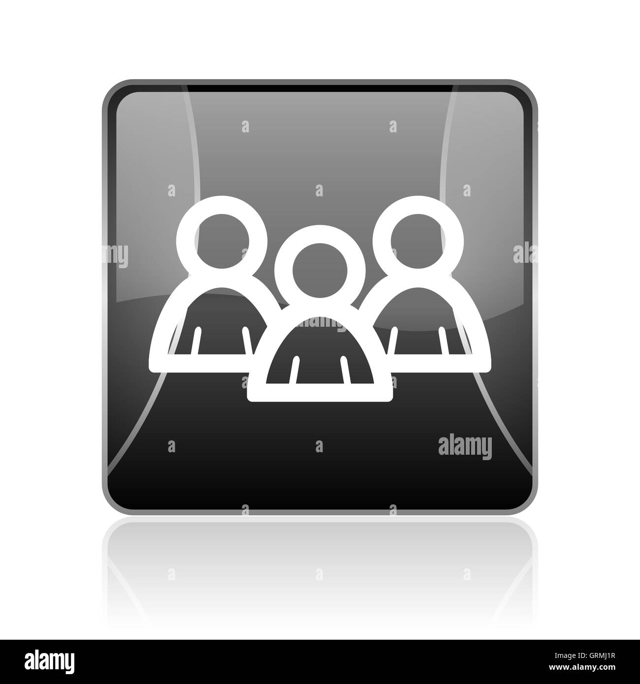 forum black square web glossy icon Stock Photo - Alamy