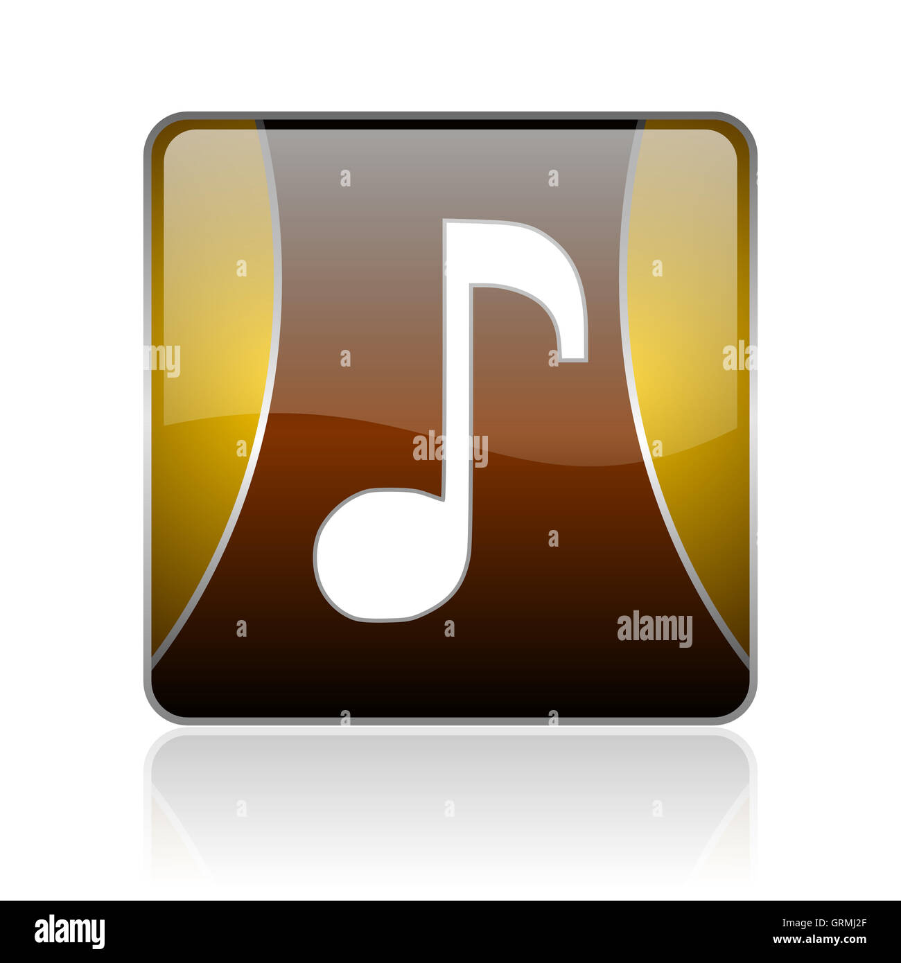 Golden music icon hi-res stock photography and images - Alamy