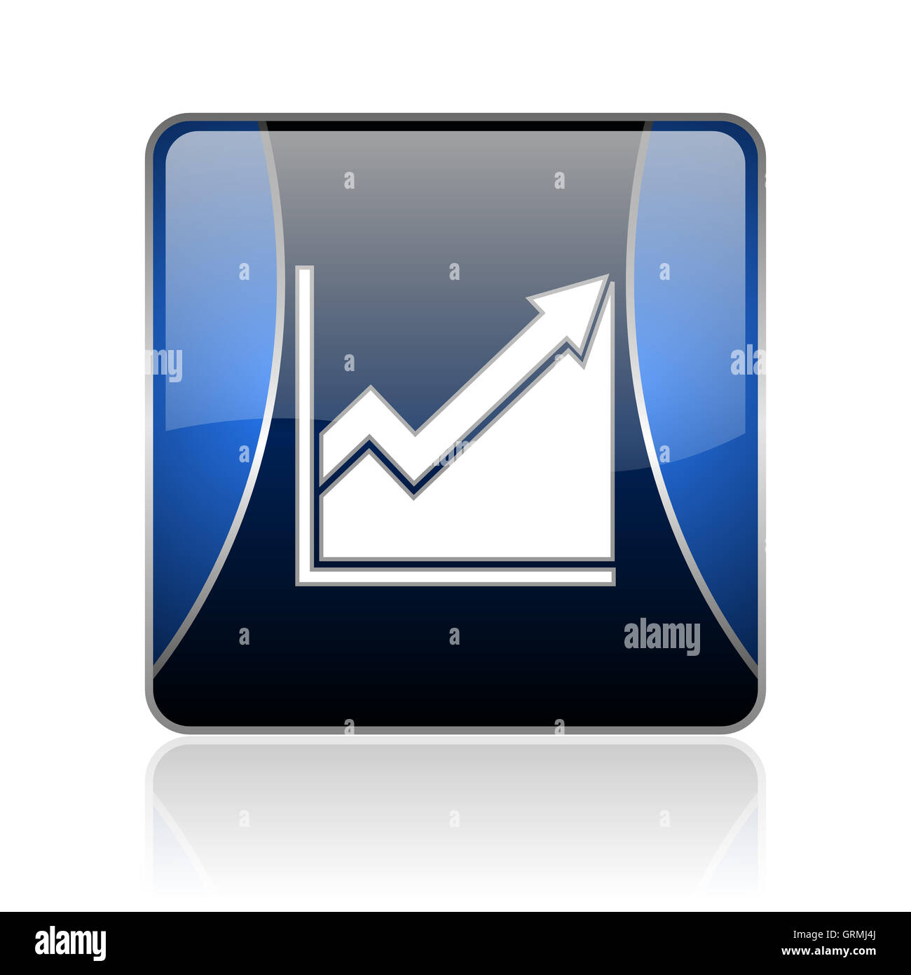 Blue histogram arrow chart business hi-res stock photography and images ...
