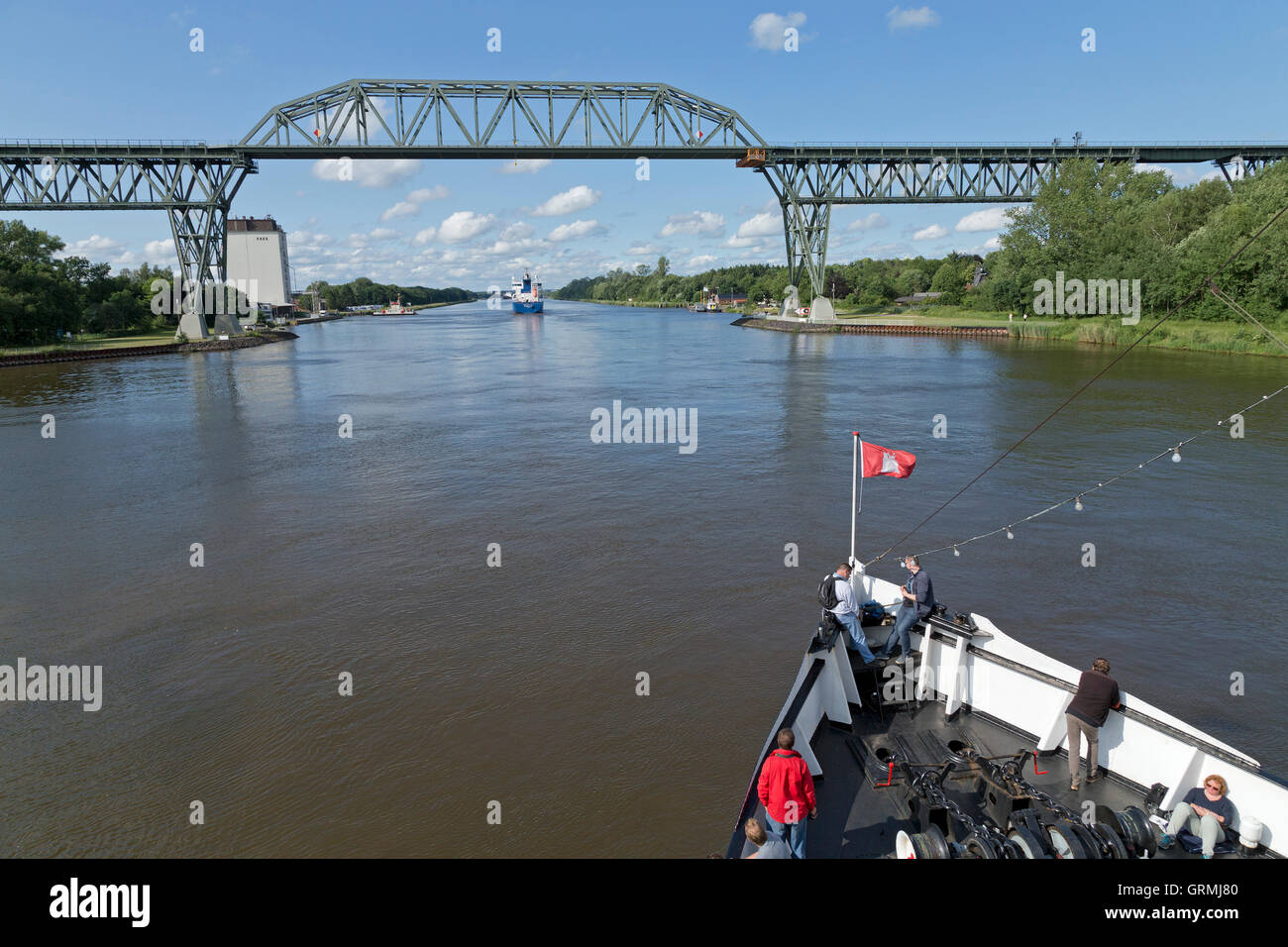 steam icebreaker ´Stettin´ on its way from Hamburg to Kiel, railway ...