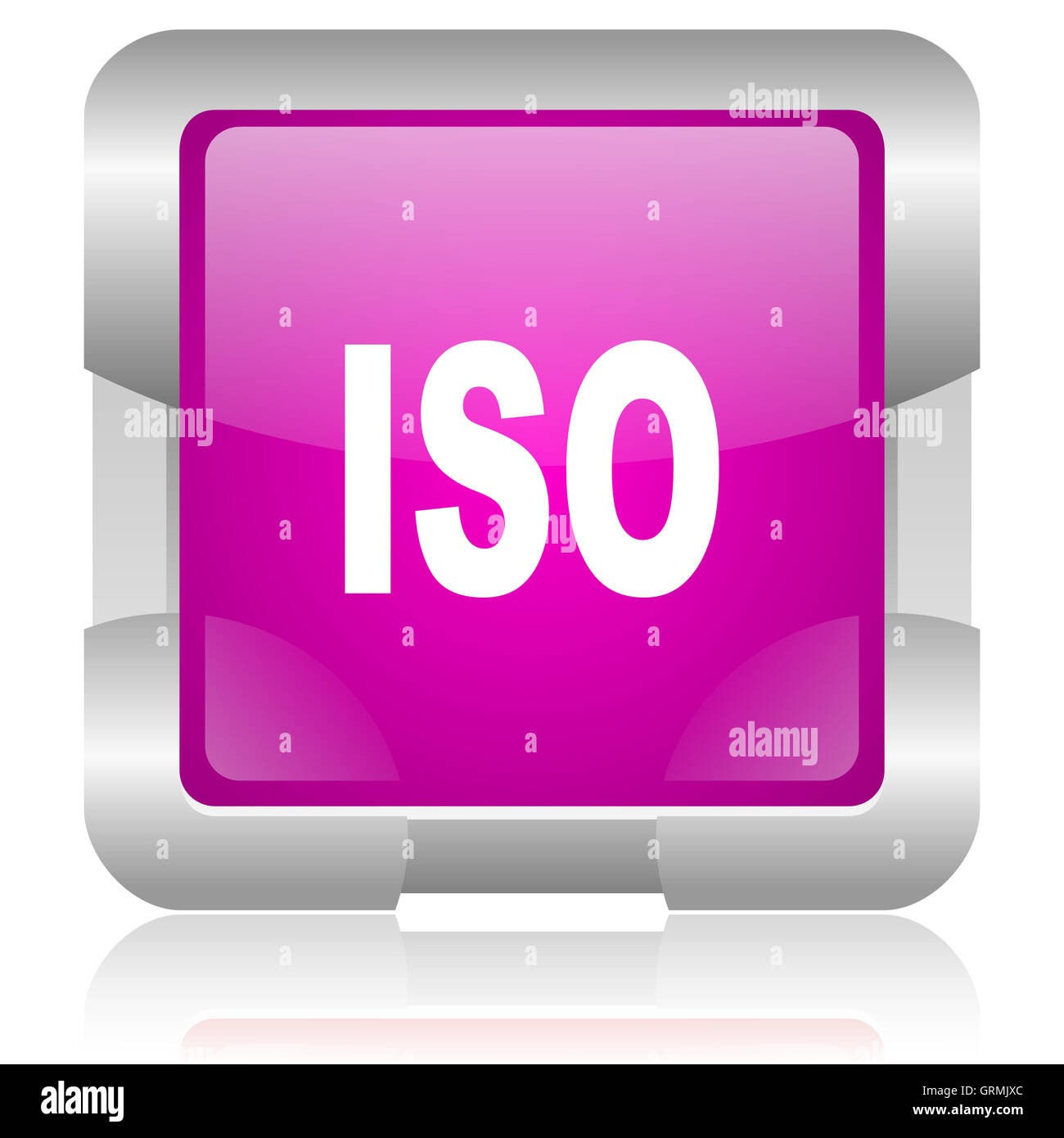 iso pink square web glossy icon Stock Photo - Alamy