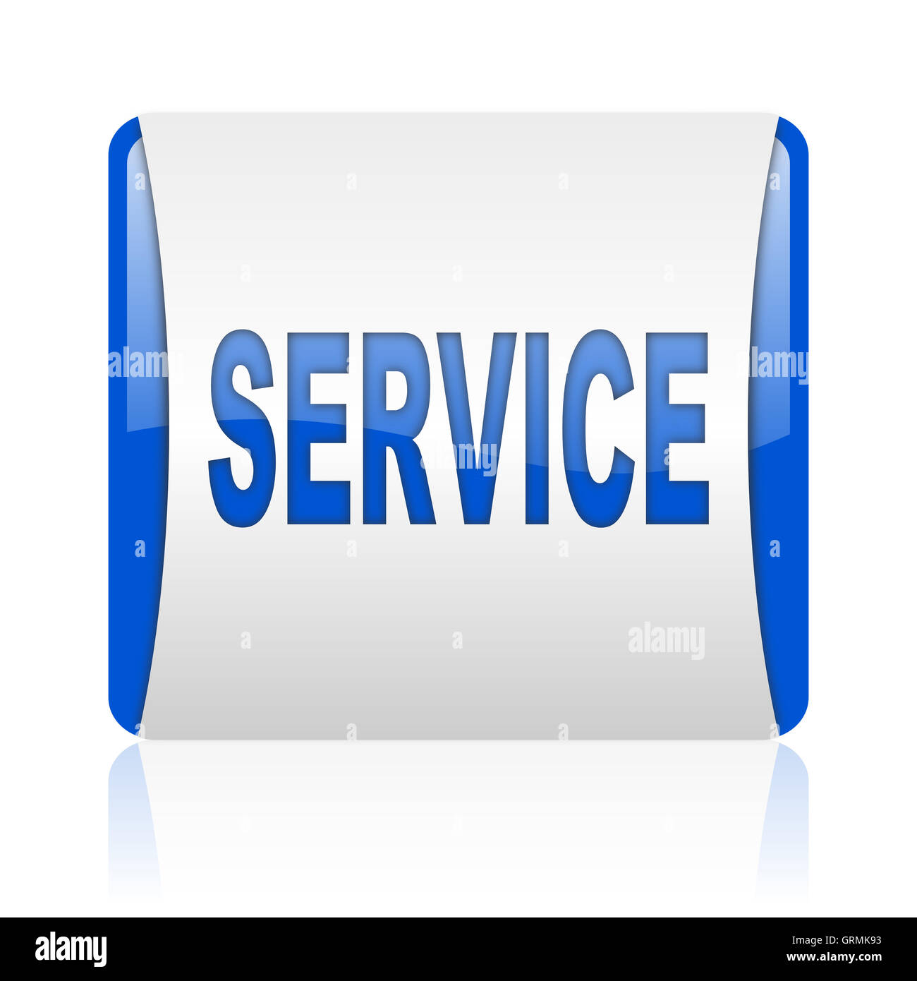 service blue square web glossy icon Stock Photo - Alamy