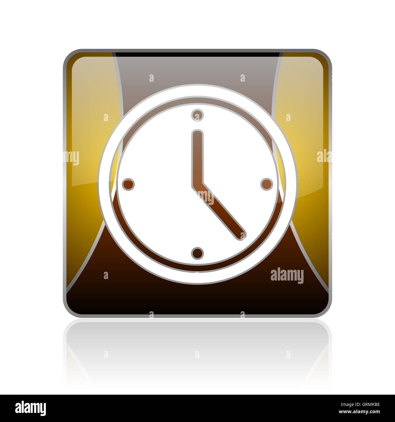 Golden clock icon hi-res stock photography and images - Alamy