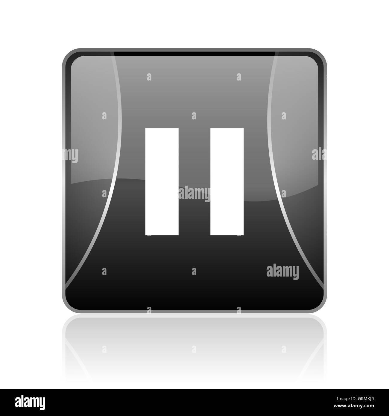 Pause button black symbol Cut Out Stock Images & Pictures - Alamy