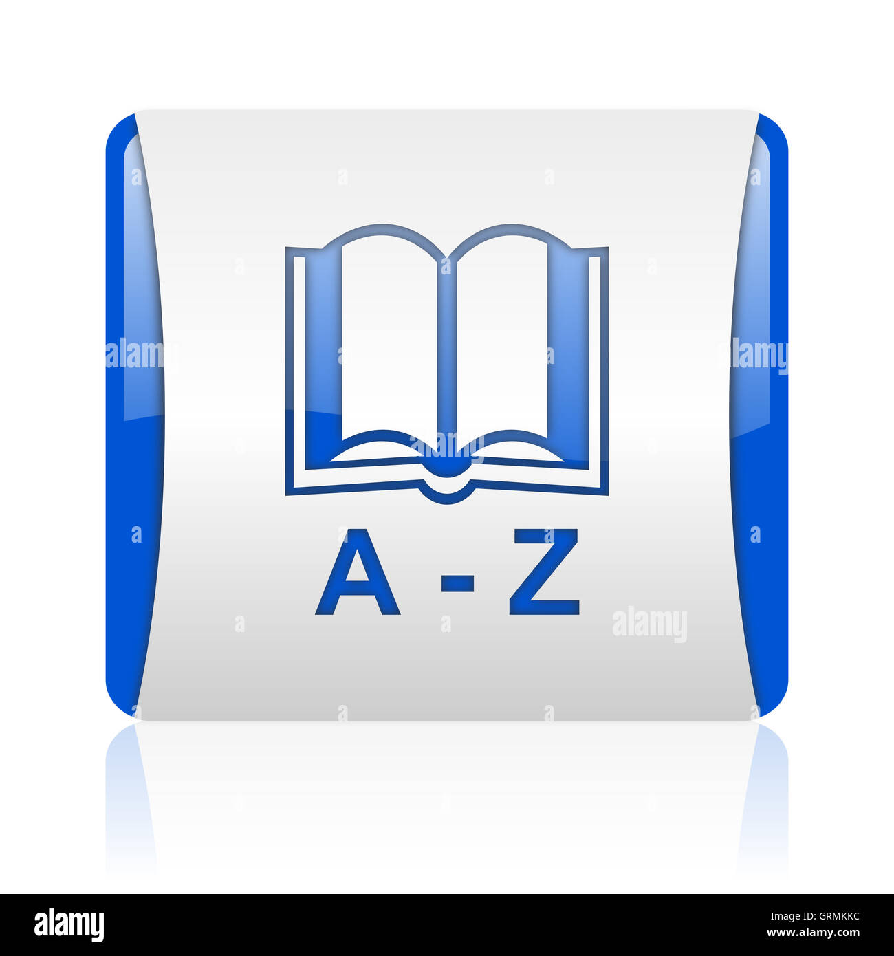 dictionary blue square web glossy icon Stock Photo - Alamy