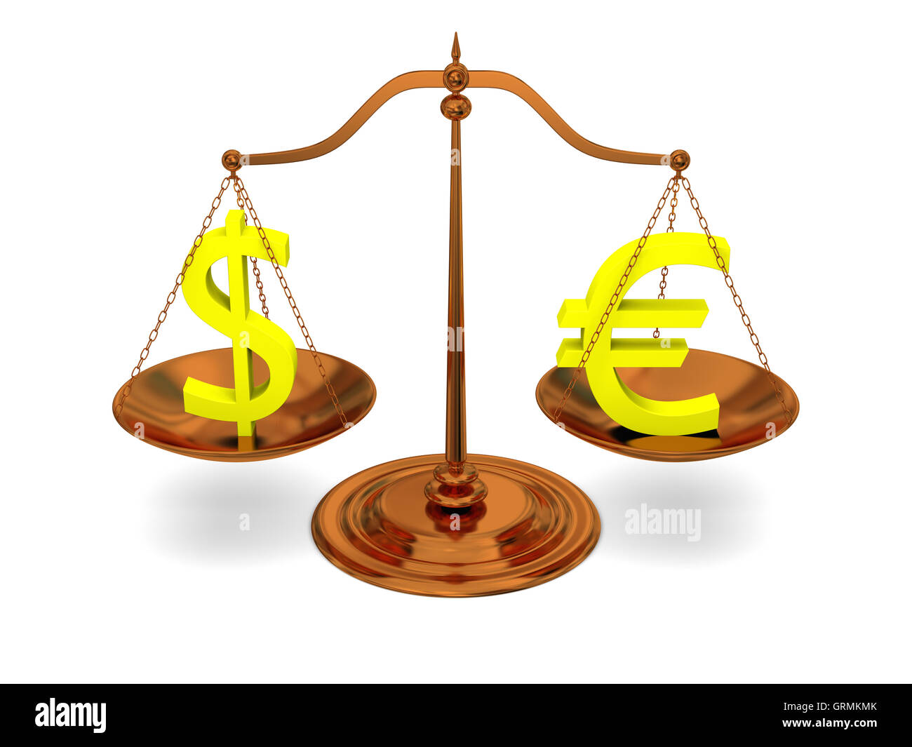 Dollar euro currency scale Cut Out Stock Images & Pictures - Alamy