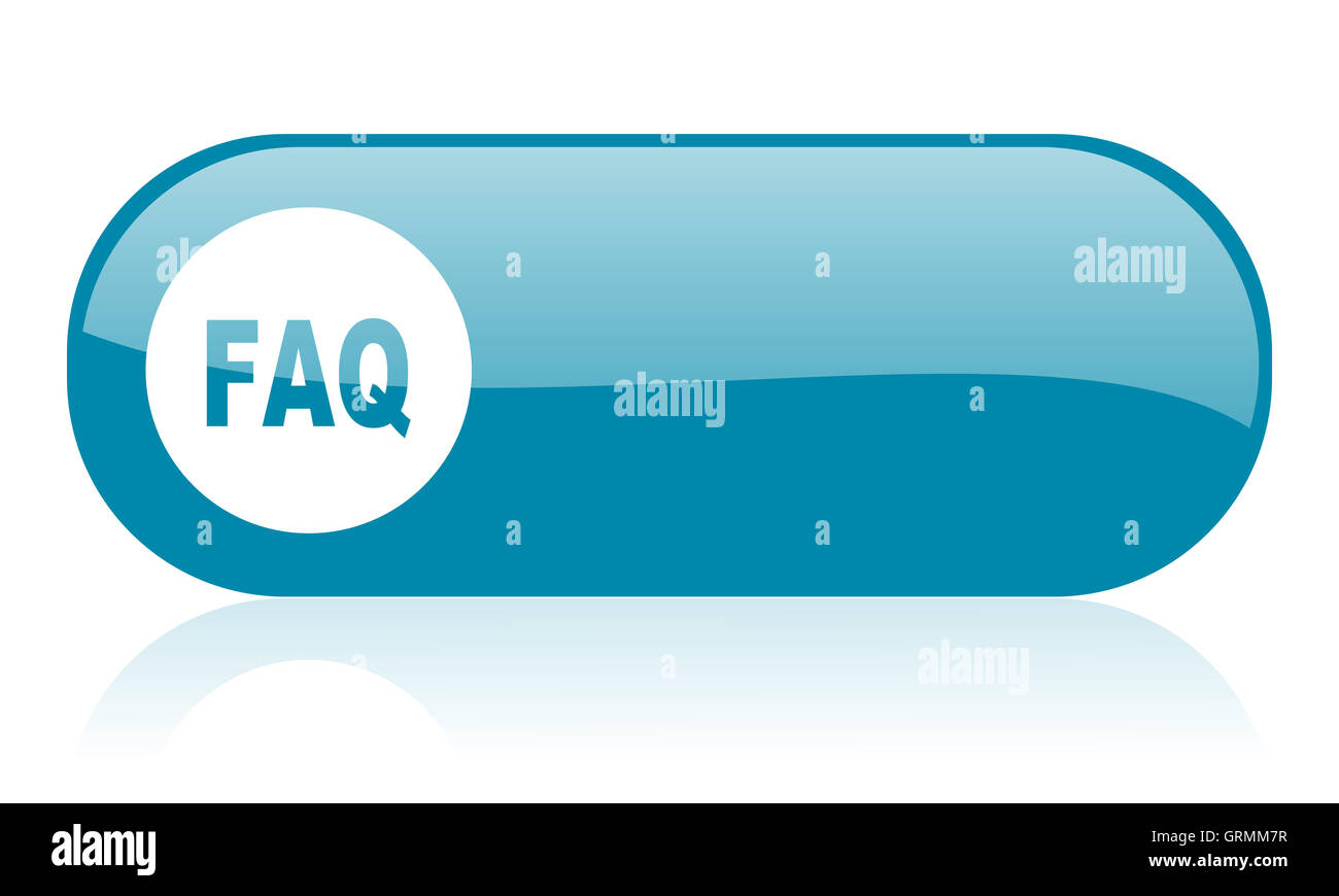 Faq icon glossy blue Cut Out Stock Images & Pictures - Alamy