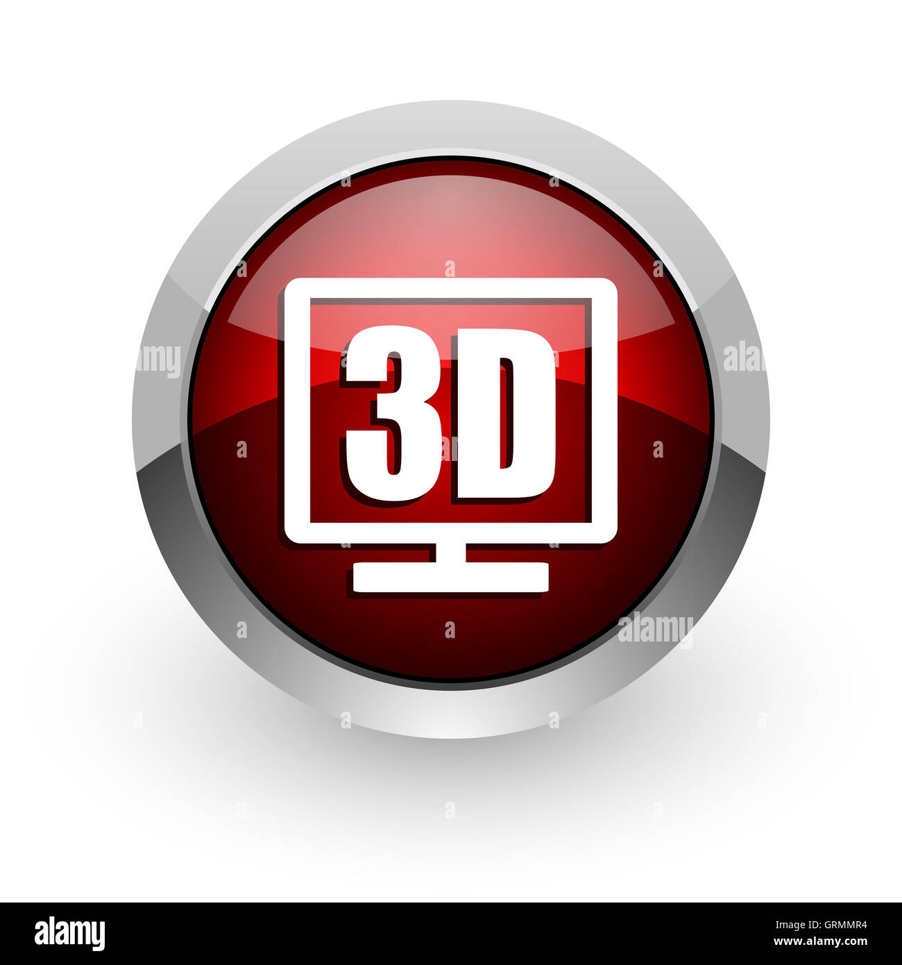 3d display red circle web glossy icon Stock Photo - Alamy