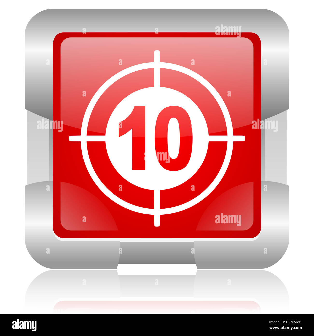 target red square web glossy icon Stock Photo - Alamy