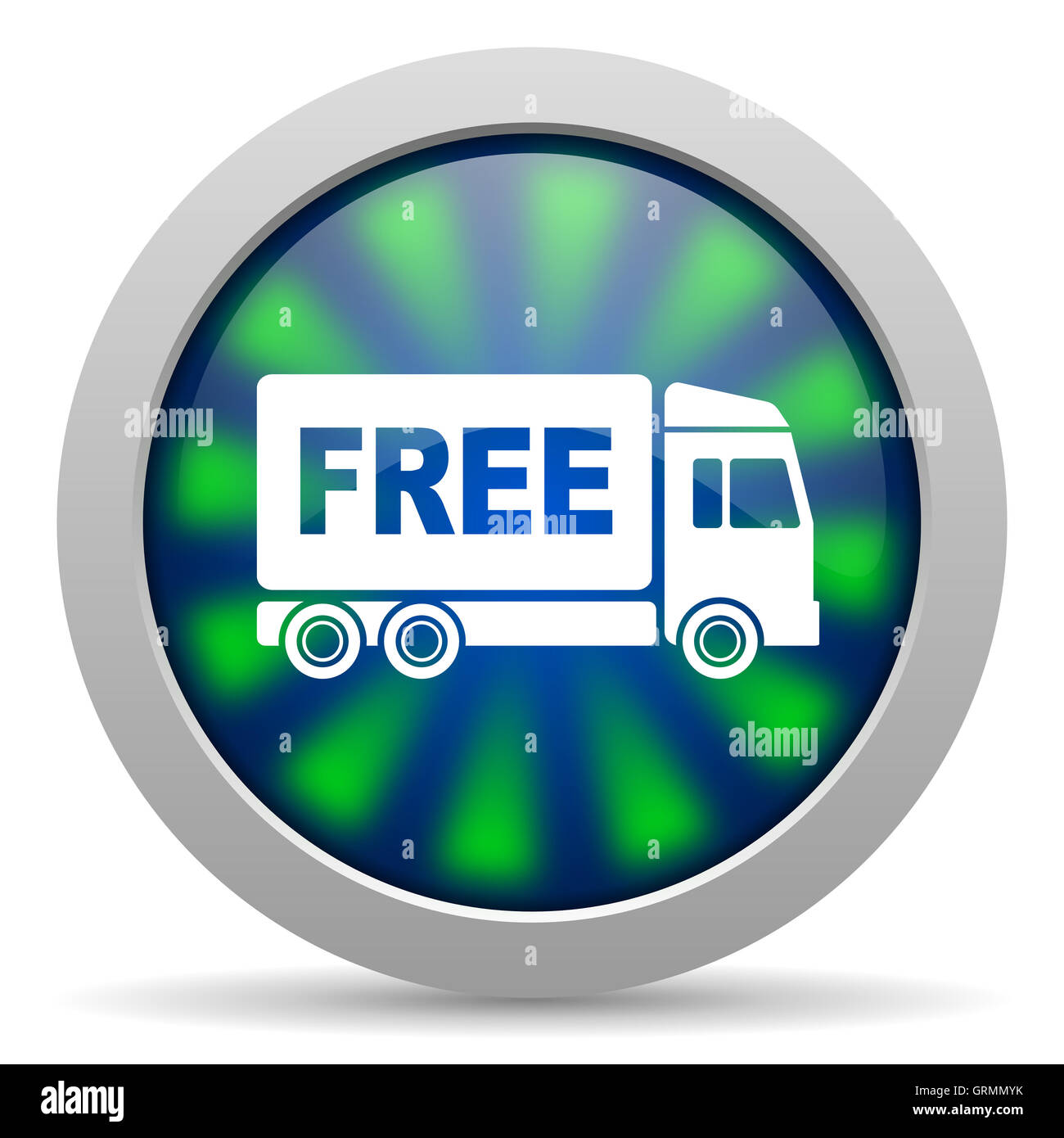 24 delivery truck icon blue hi-res stock photography and images - Alamy