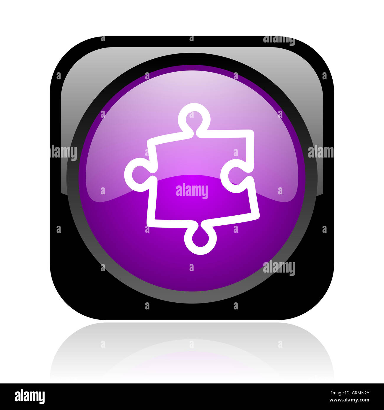 Black puzzle icon hi-res stock photography and images - Alamy