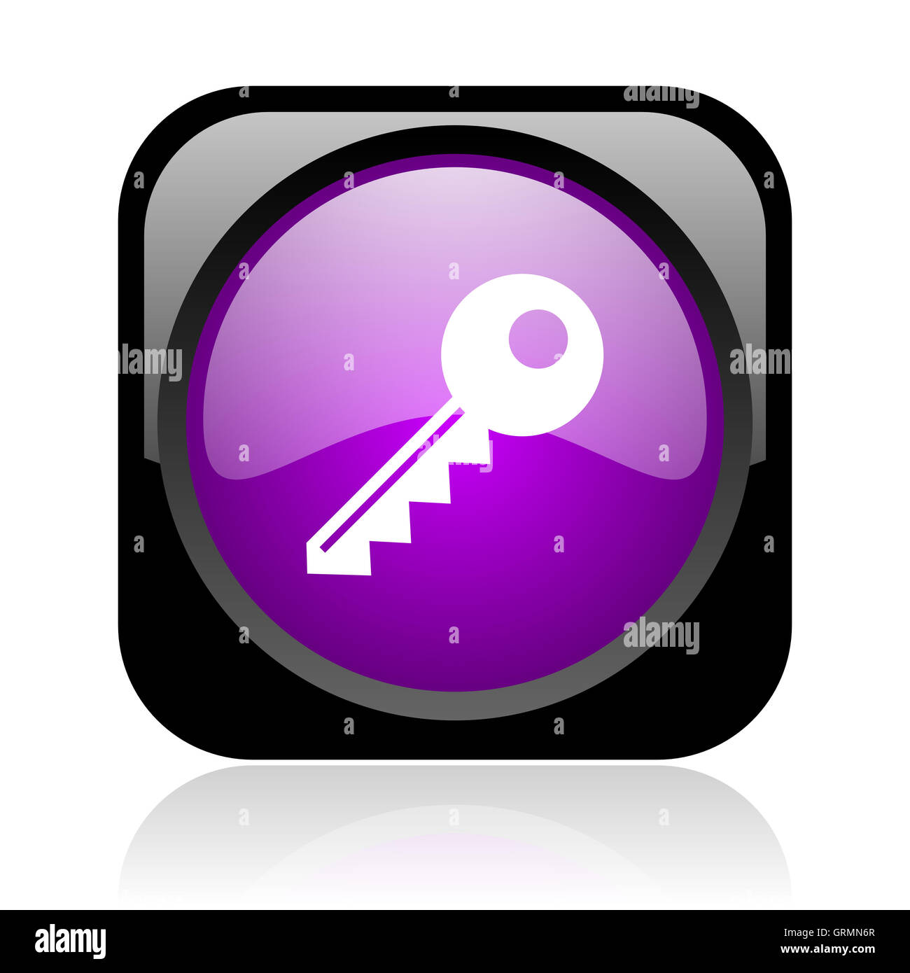 key black and violet square web glossy icon Stock Photo - Alamy