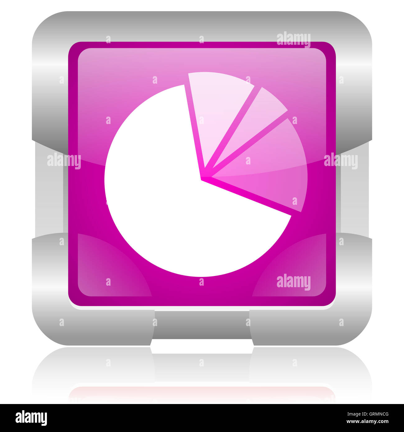 diagram pink square web glossy icon Stock Photo - Alamy