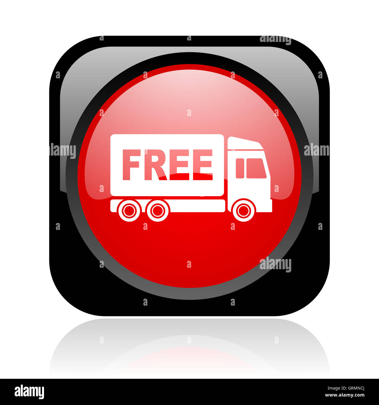 Red and black container ship Cut Out Stock Images & Pictures - Alamy