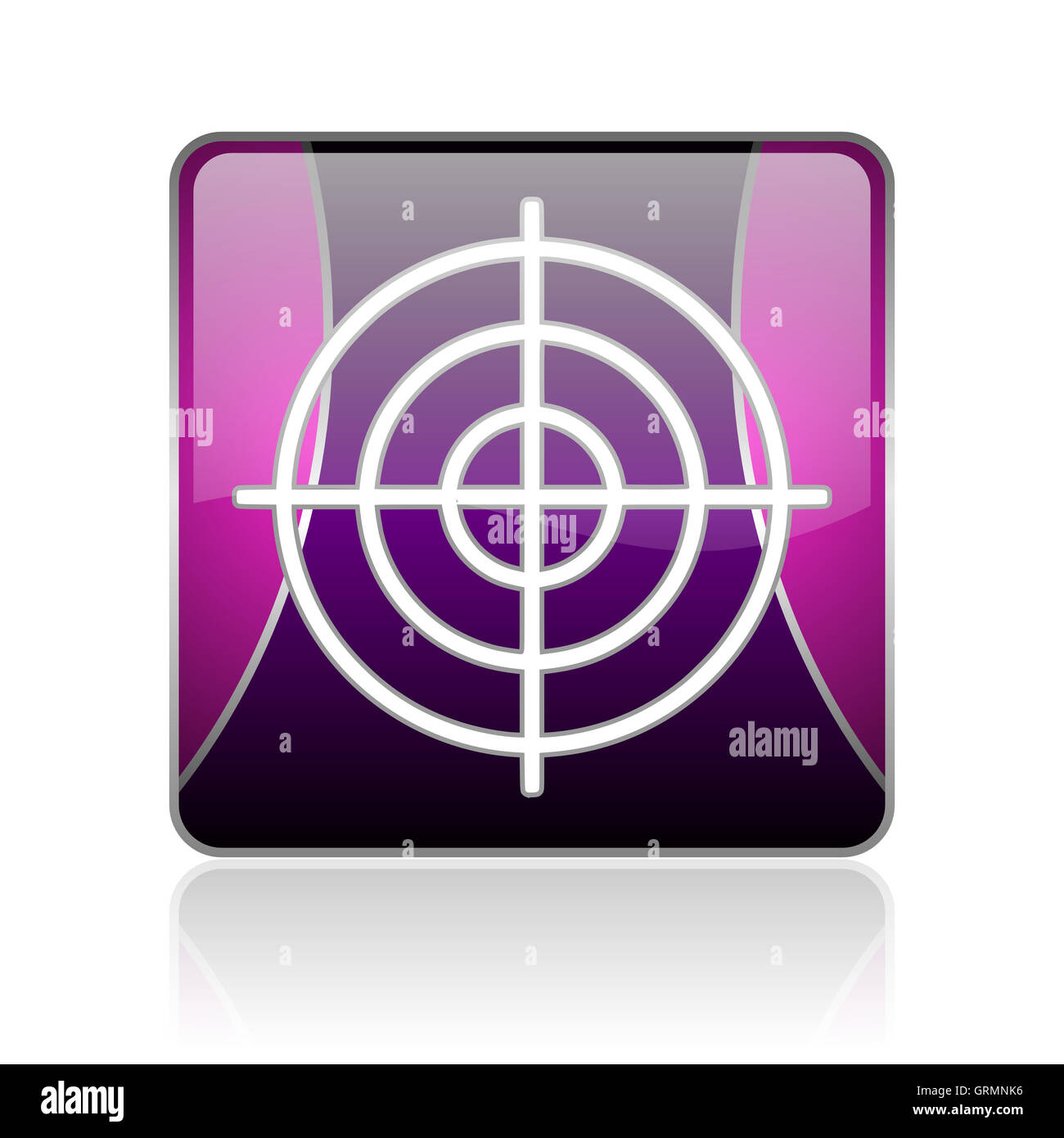 target violet square web glossy icon Stock Photo - Alamy