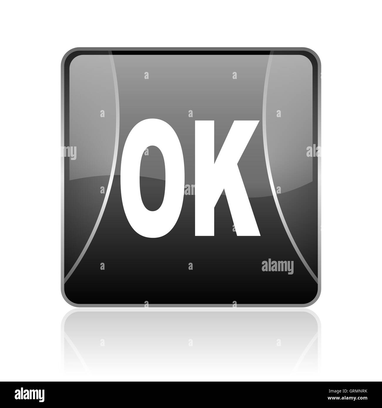 Ok icon Black and White Stock Photos & Images - Alamy