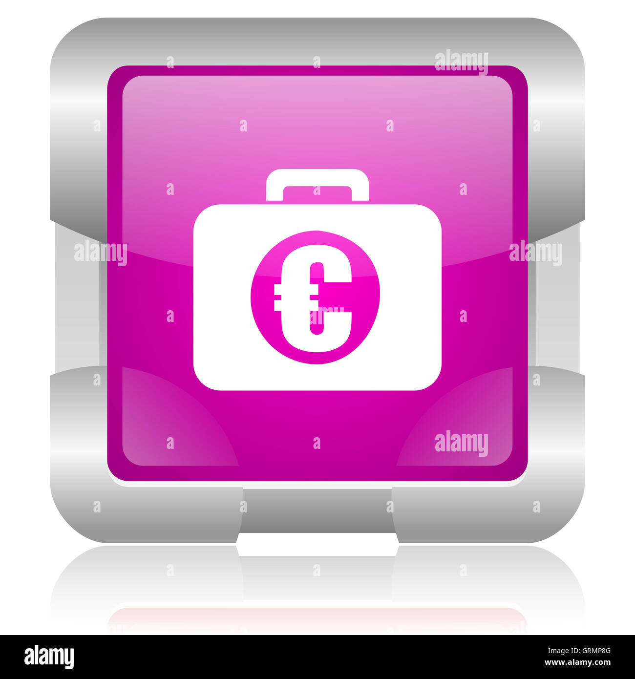 financial pink square web glossy icon Stock Photo - Alamy
