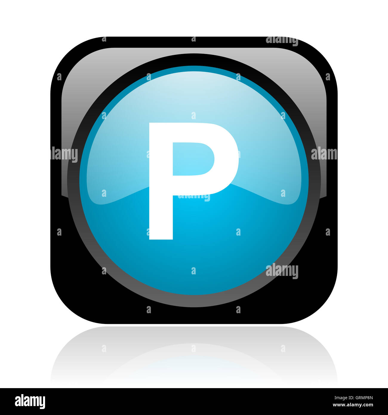 Black button blue pause sign hi-res stock photography and images - Alamy