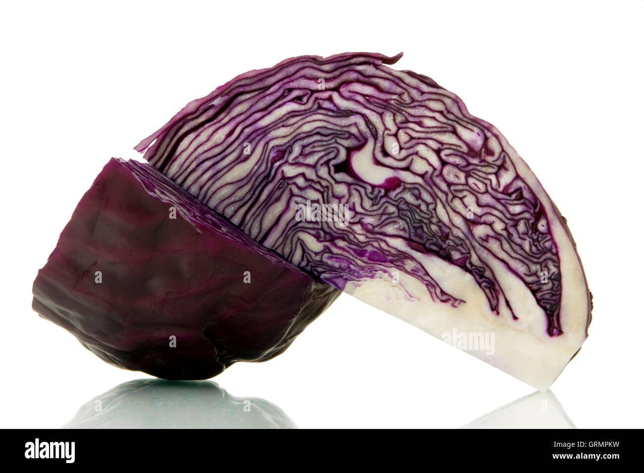 red cabbage over white background Stock Photo - Alamy