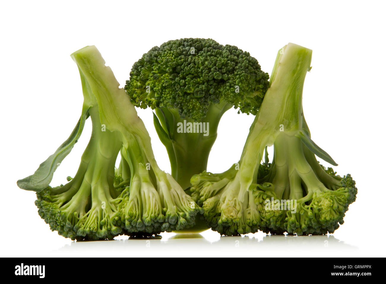 fresh broccoli over white background Stock Photo - Alamy