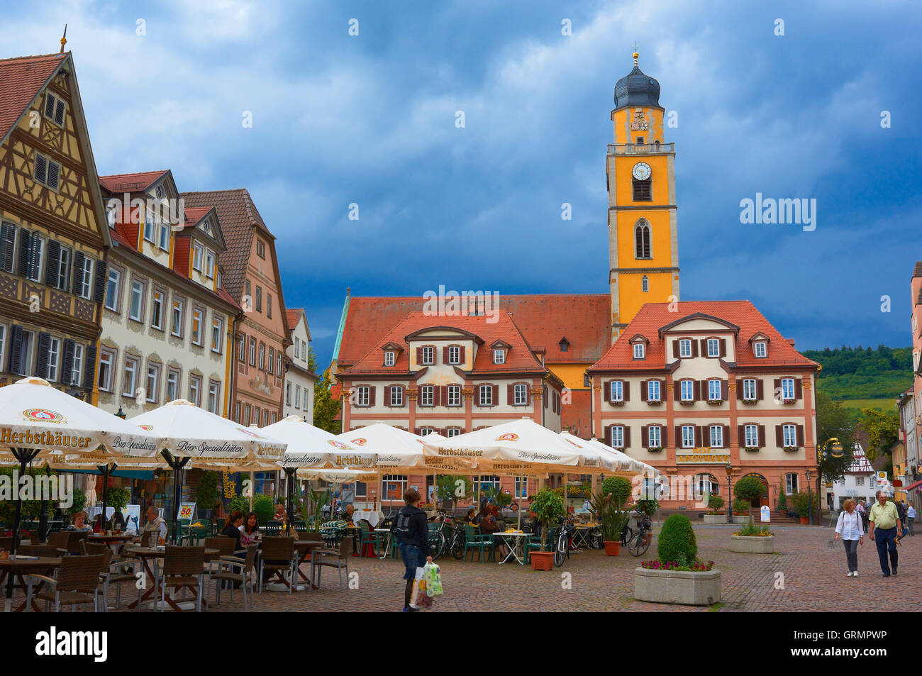 Bad Mergentheim, Market Square, St. John the Baptist Cathedral ...