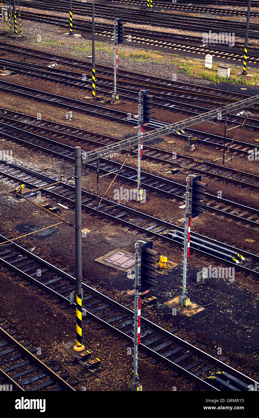 Traffic on railroad station hi-res stock photography and images - Alamy