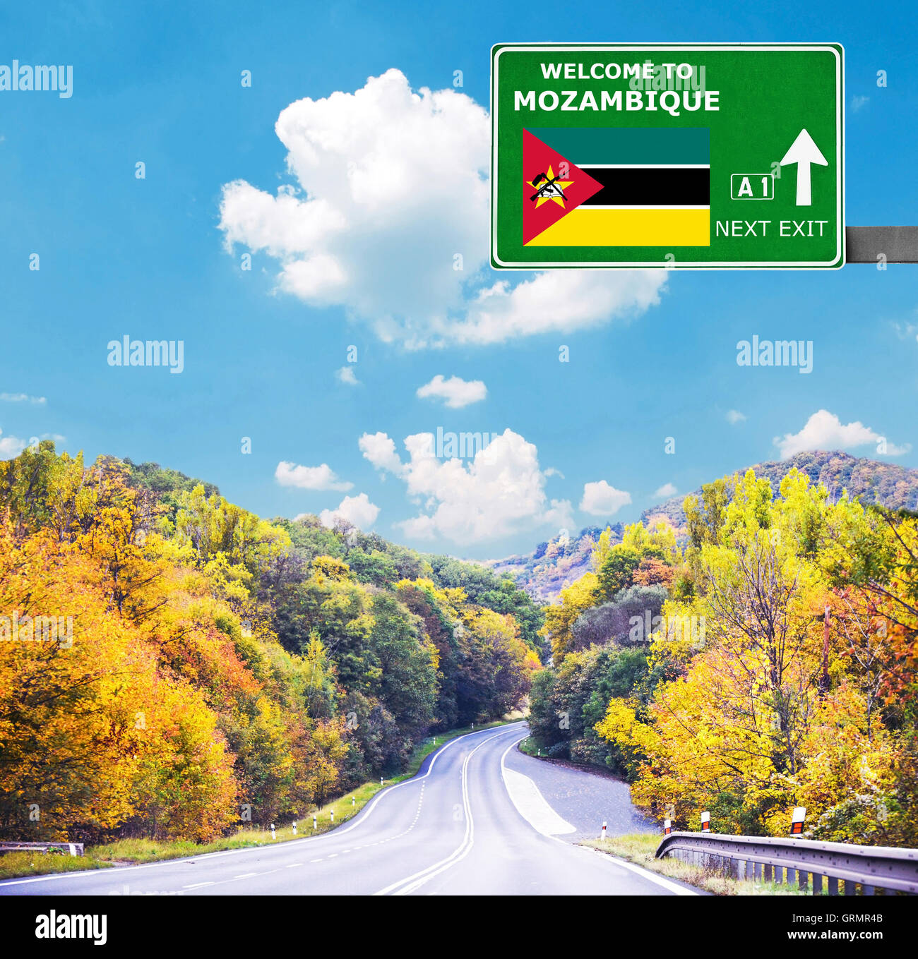Mozambique road sign hi-res stock photography and images - Alamy