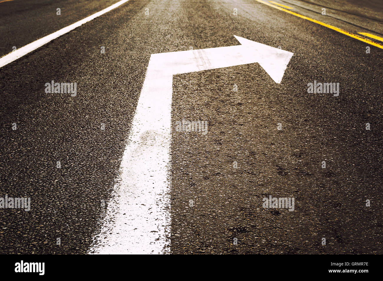 Straight and right road sign hi-res stock photography and images - Alamy