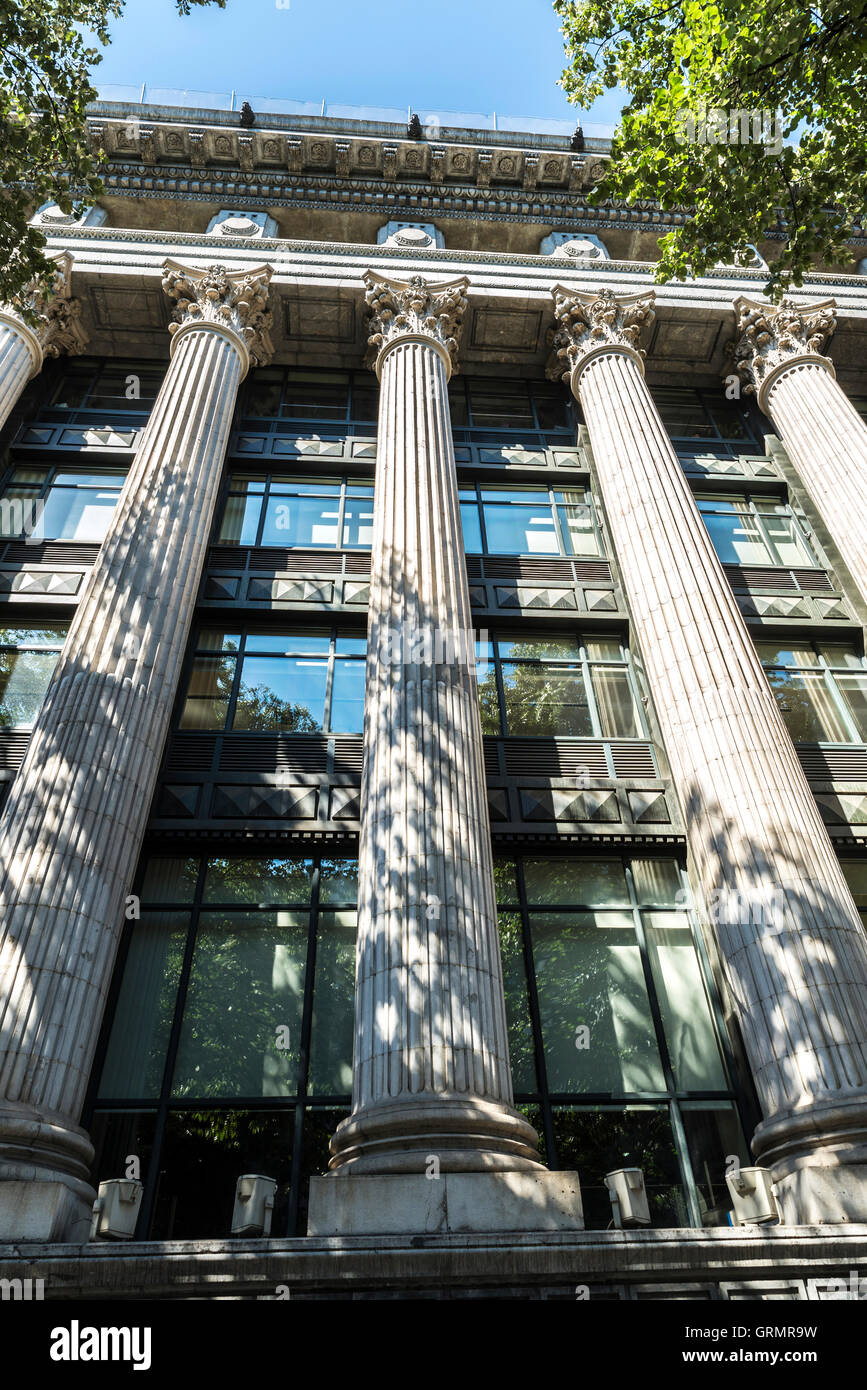 Facade of classic office building in Bilbao, Spain Stock Photo - Alamy