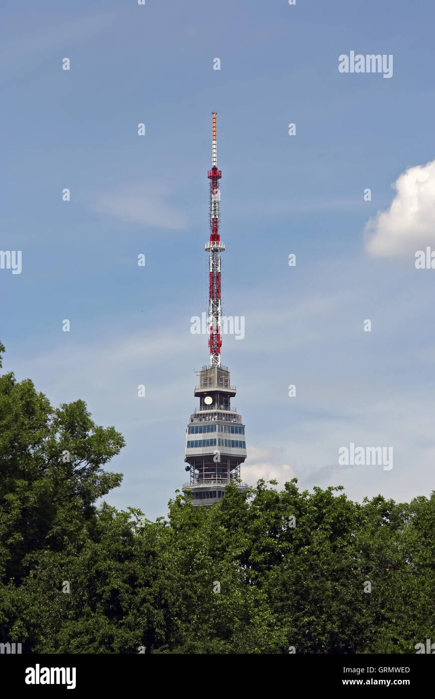 Television broadcast antenna tower. Television tower Stock Photo - Alamy