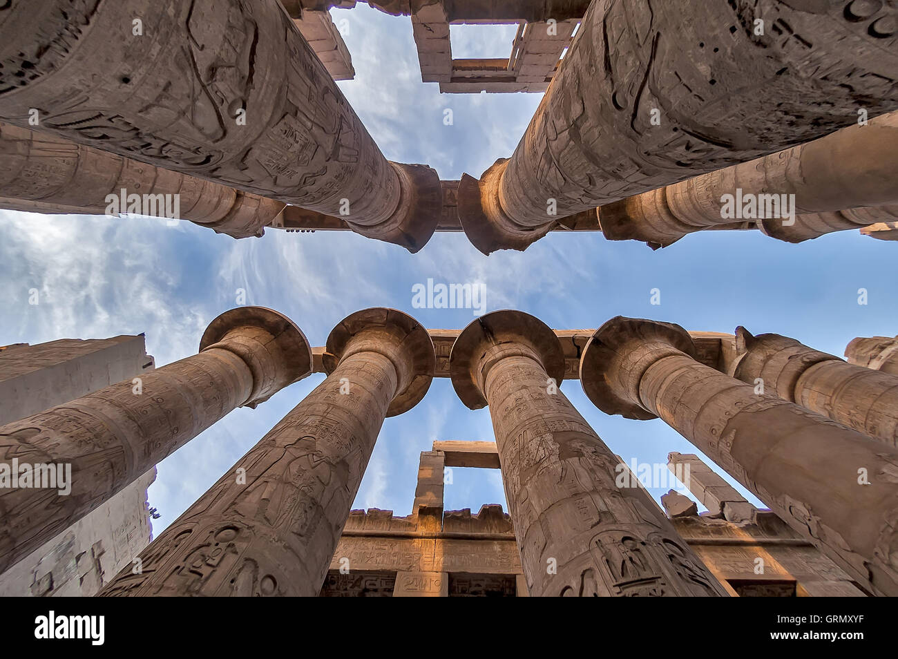 Karnak Columns. Luxor, Egypt Stock Photo - Alamy