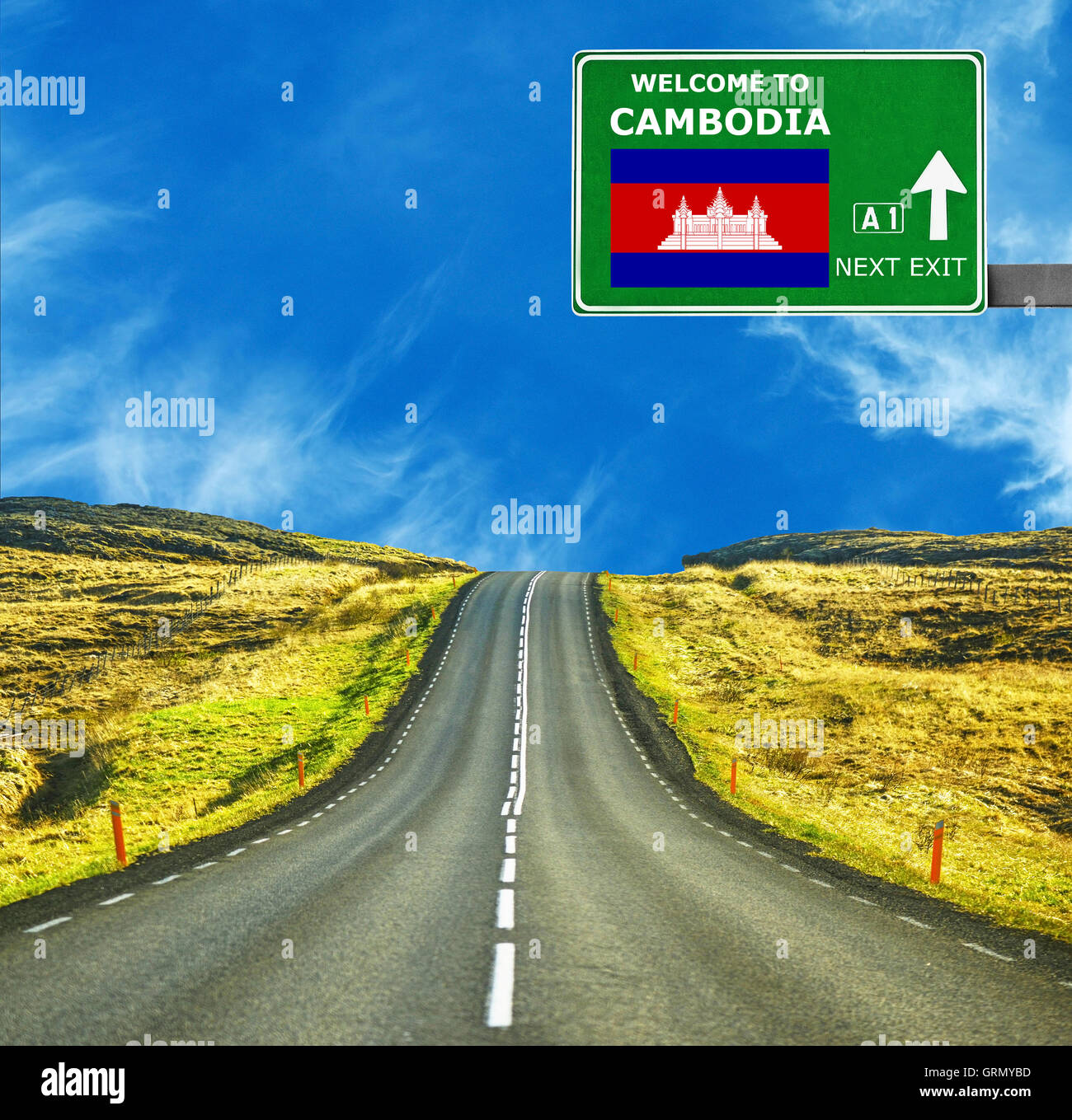 Cambodia signpost hi-res stock photography and images - Alamy