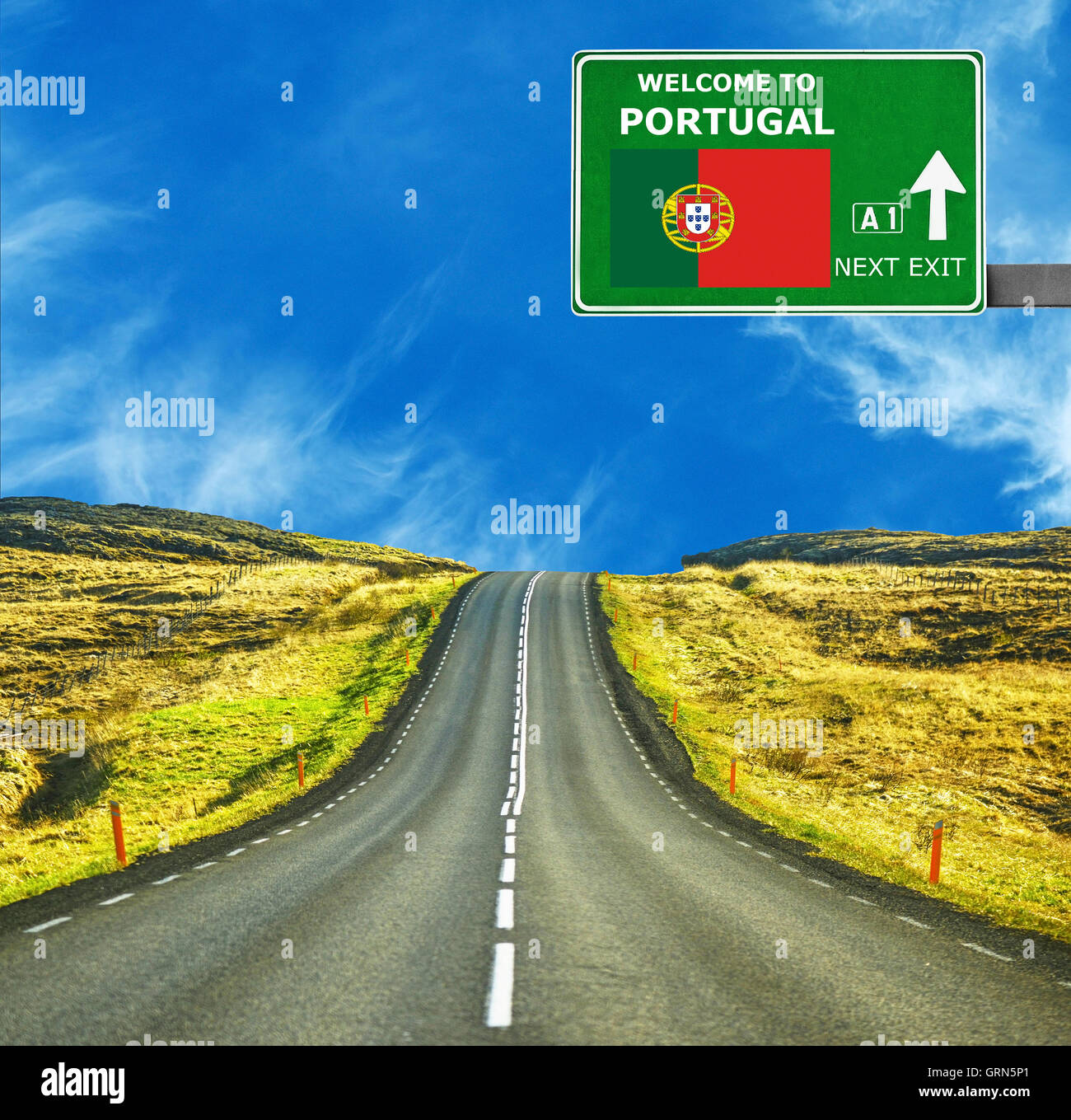 Portugal road sign hi-res stock photography and images - Alamy