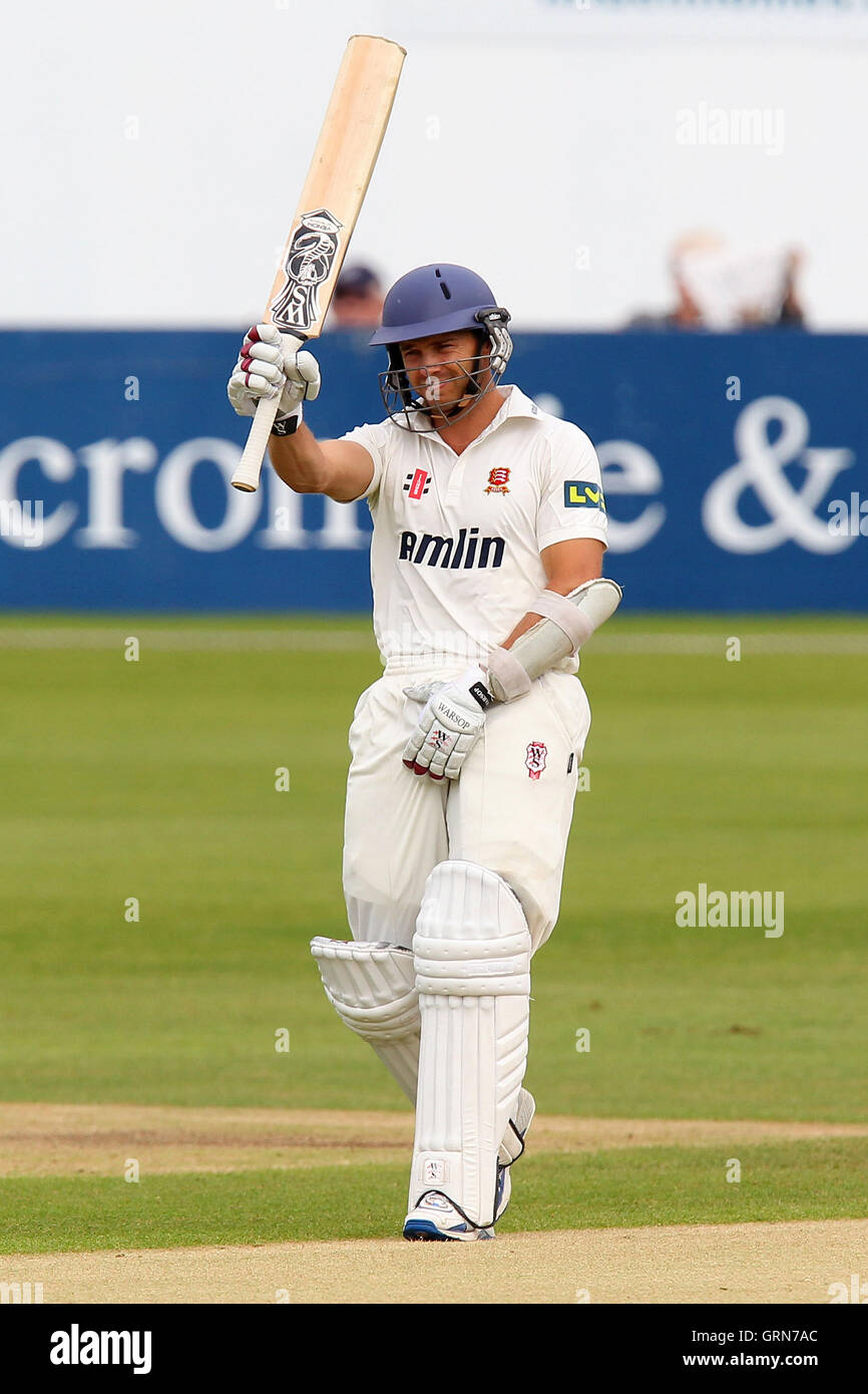 Greg Smith of Essex acknowledges scoring 150 runs for his team ...