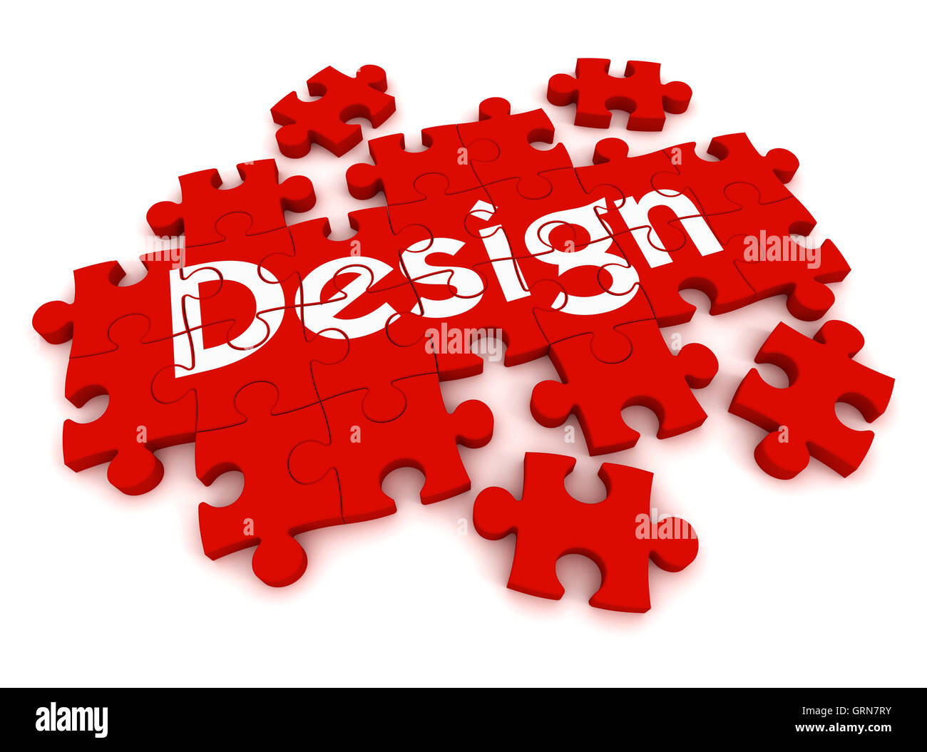 design puzzle concept illustration Stock Photo - Alamy
