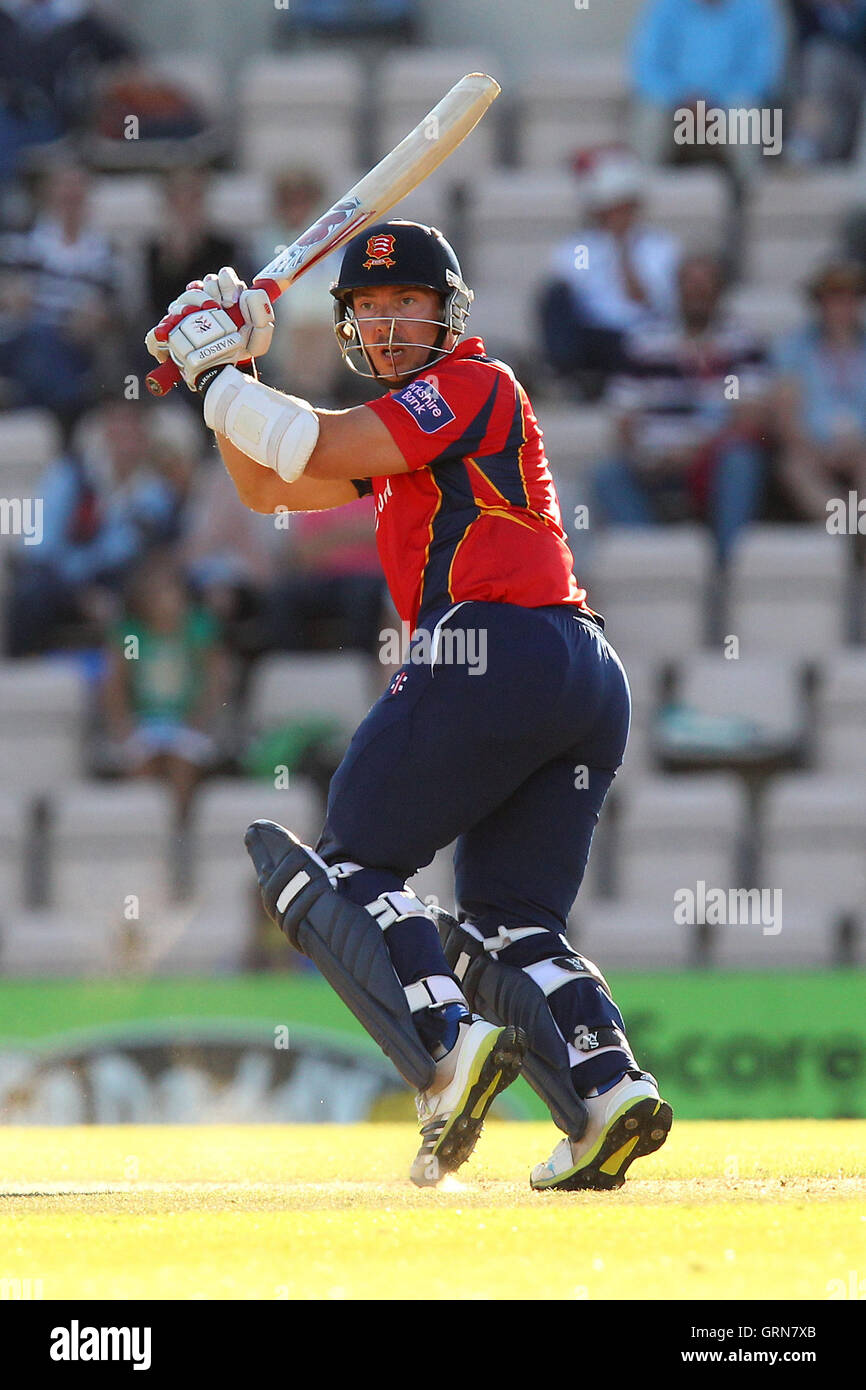 Graham Napier in batting action for Essex - Hampshire Royals vs Essex ...