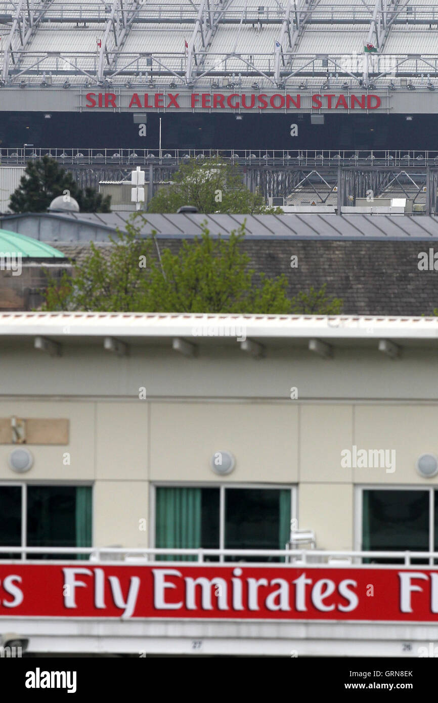 The Sir Alex Ferguson stand at Manchester United Football Cub as seen ...