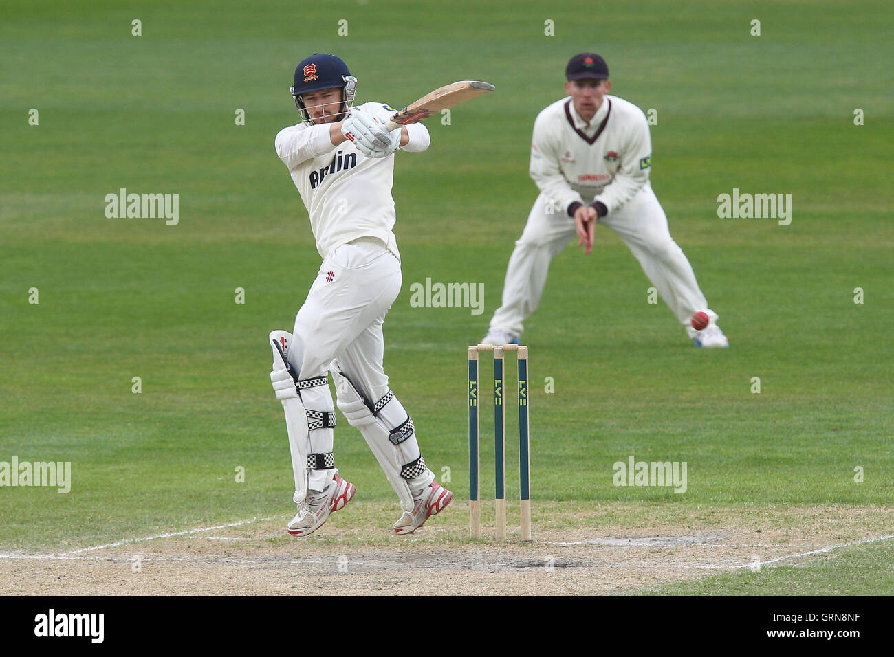 Jaik Mickleburgh in batting action for Essex - Lancashire CCC vs Essex ...